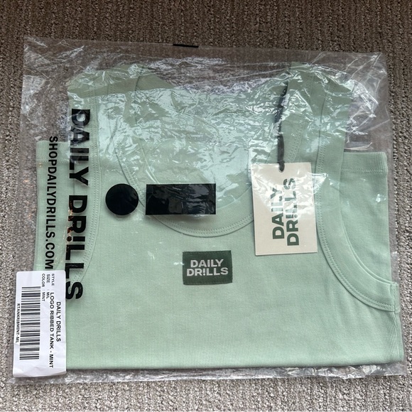 Daily Drills | Tops | Daily Drills Logo Ribbed Tank | Poshmark